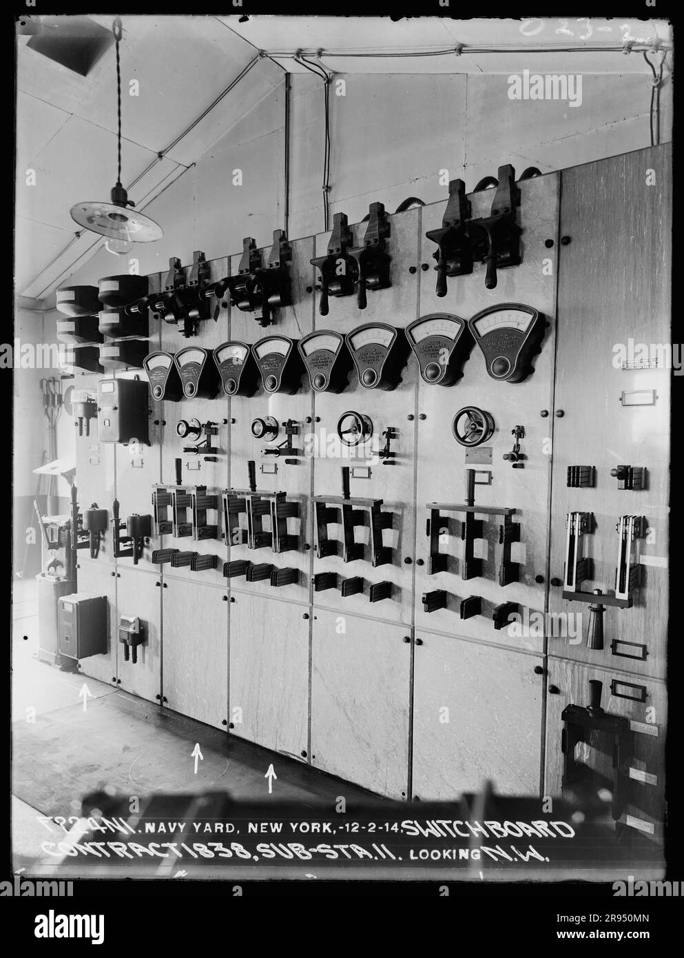 Switchboard, Contract 1838, Sub-Station 11, Looking Southwest. Glass ...