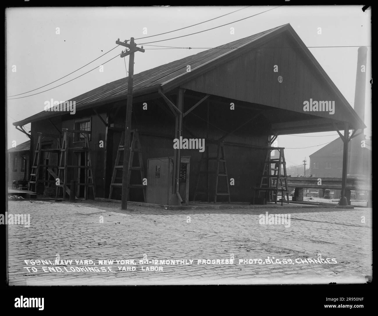 Monthly Progress Photo, Building 69, Changes to End, Looking Southeast ...