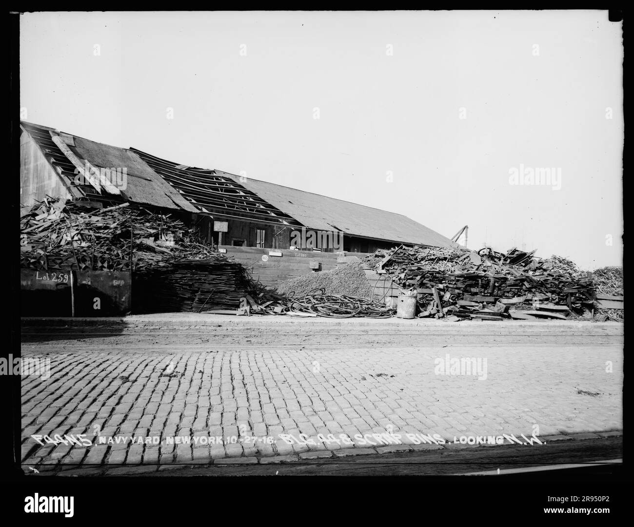 Building 448, Scrap Bins, Looking Northwest. Glass Plate Negatives of ...