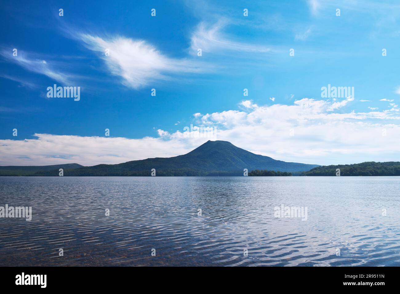 Lake Akan and Mt. Mount Oakan Stock Photo - Alamy