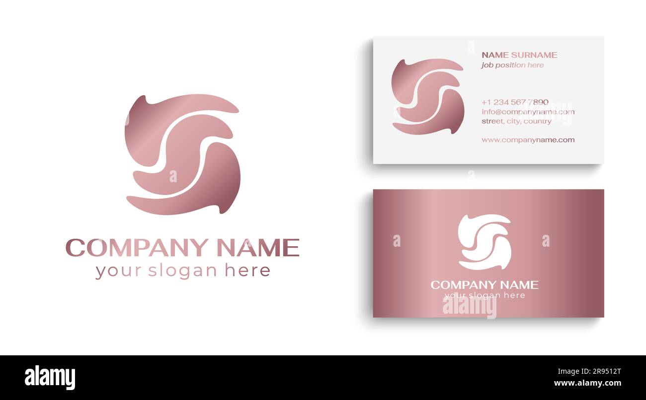 Wave logo. Abstract universal logo for business. Elegant flowing lines ...