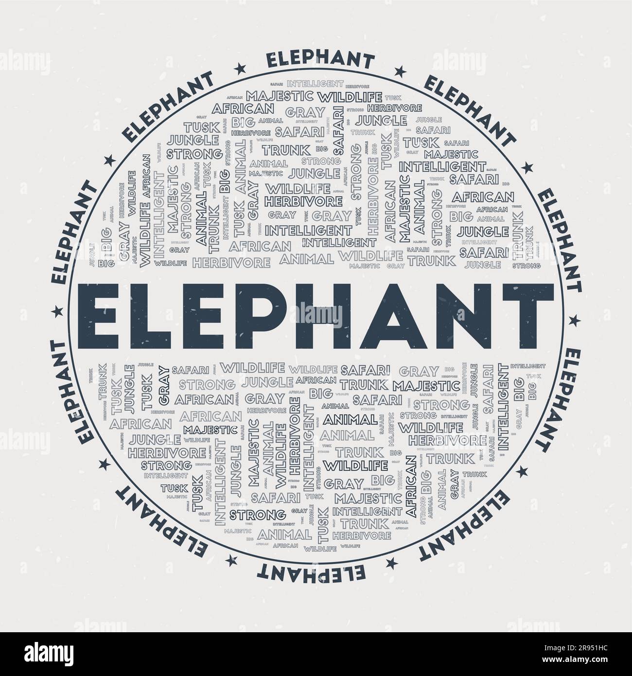Elephant word hi-res stock photography and images - Alamy