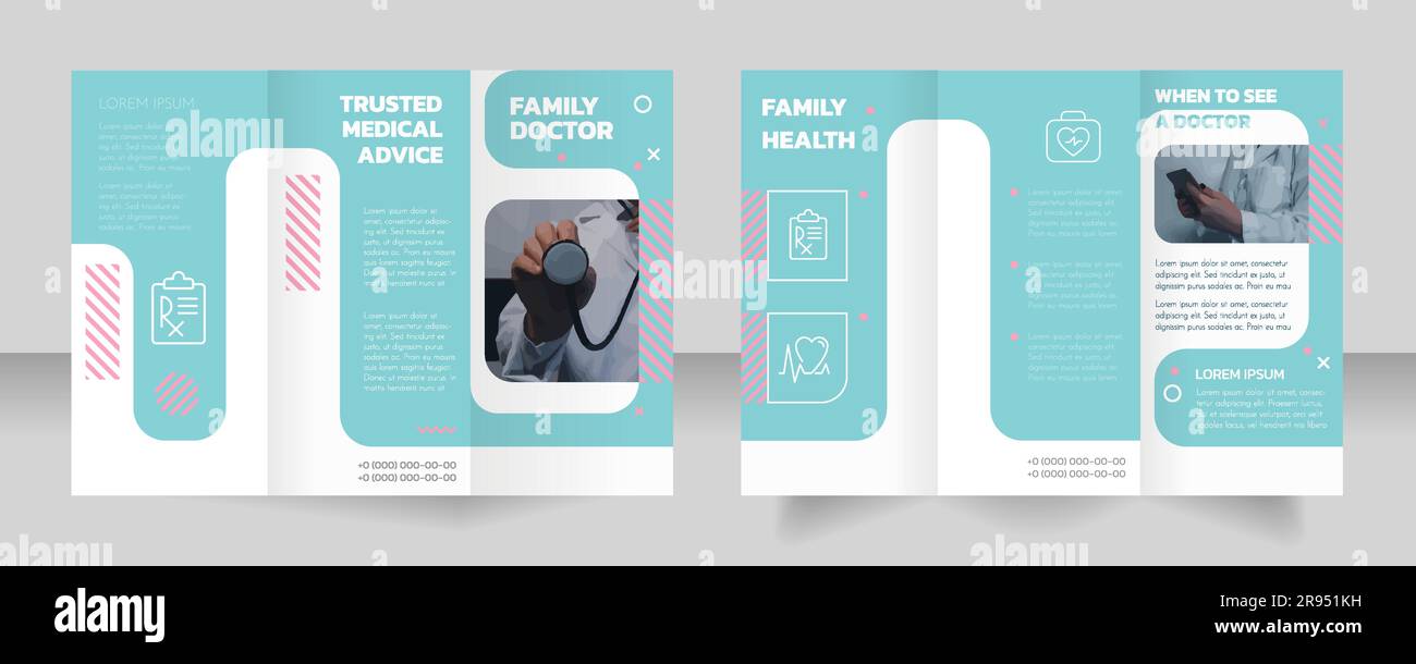 Family health trifold brochure template design Stock Vector Image & Art ...