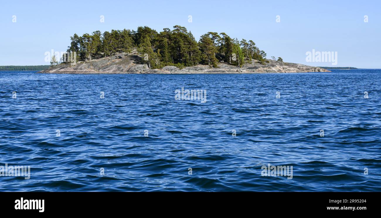 Beautiful archipelago landscape with rocky island Stock Photo - Alamy