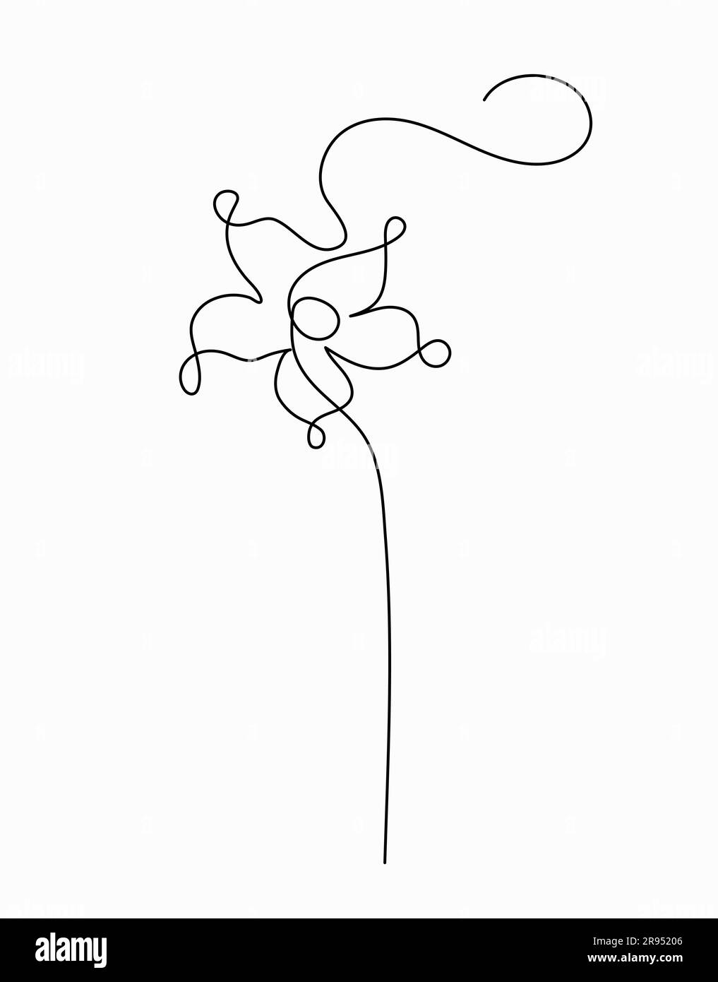 Simple line flower vector concept Stock Vector Image & Art - Alamy