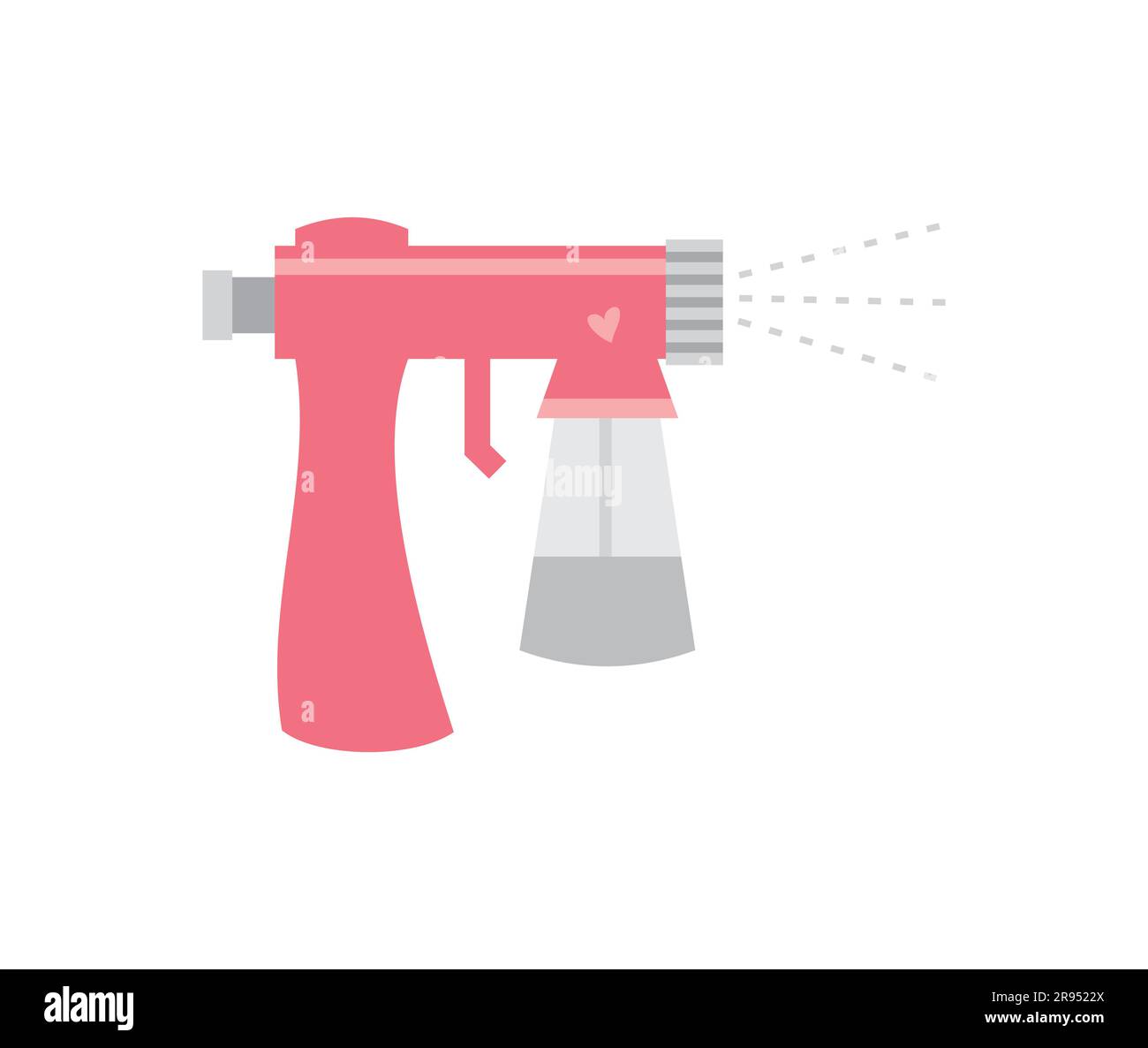 Pink and gray spray tan machine. Flat vector illustration Stock Vector ...