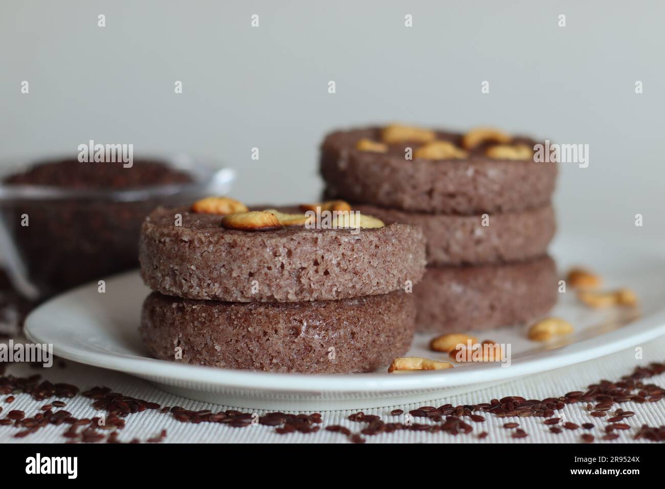 Poongar rice vattayappam. Steamed rice cake made with a fermented ...