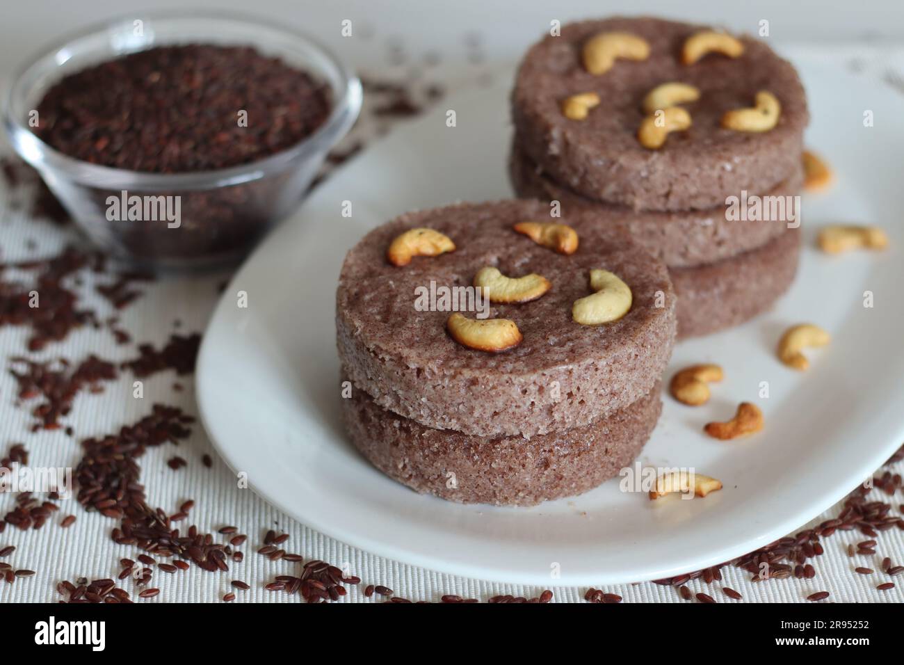 Poongar rice vattayappam. Steamed rice cake made with a fermented ...