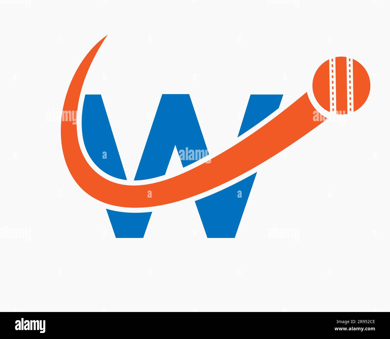 Letter W Cricket Logo Concept With Moving Ball Icon For Cricket Club ...