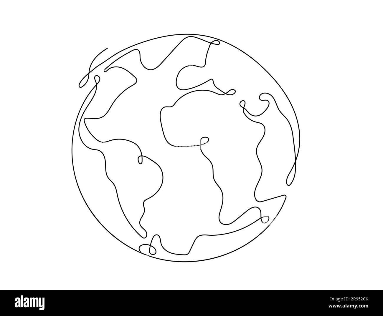 World linear simple vector concept Stock Vector Image & Art - Alamy