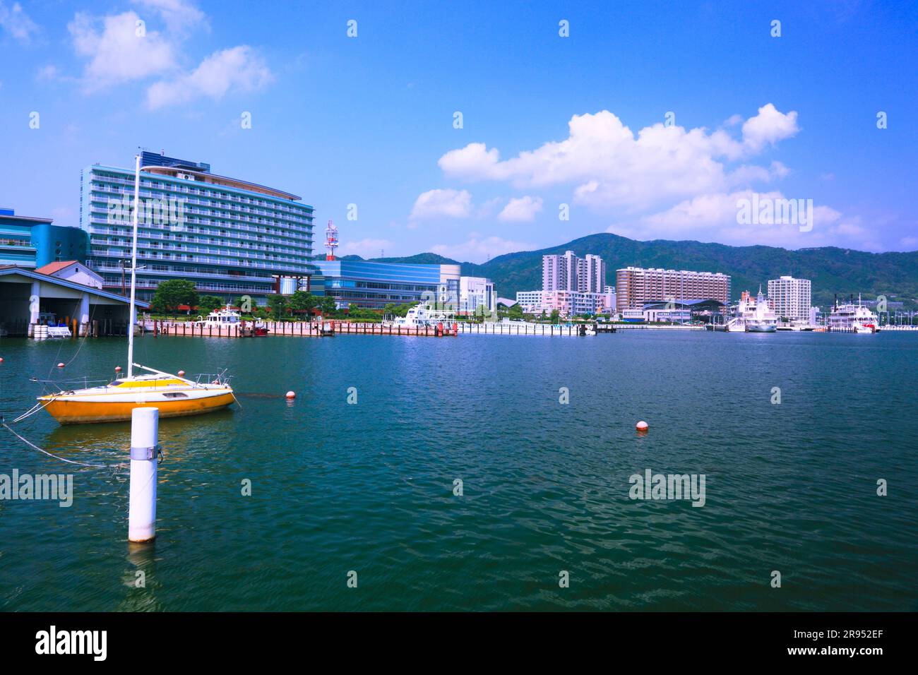 Otsu Port and Lake Biwa in Summer Stock Photo - Alamy