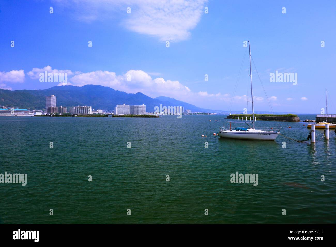 Otsu Port and Lake Biwa in Summer Stock Photo - Alamy