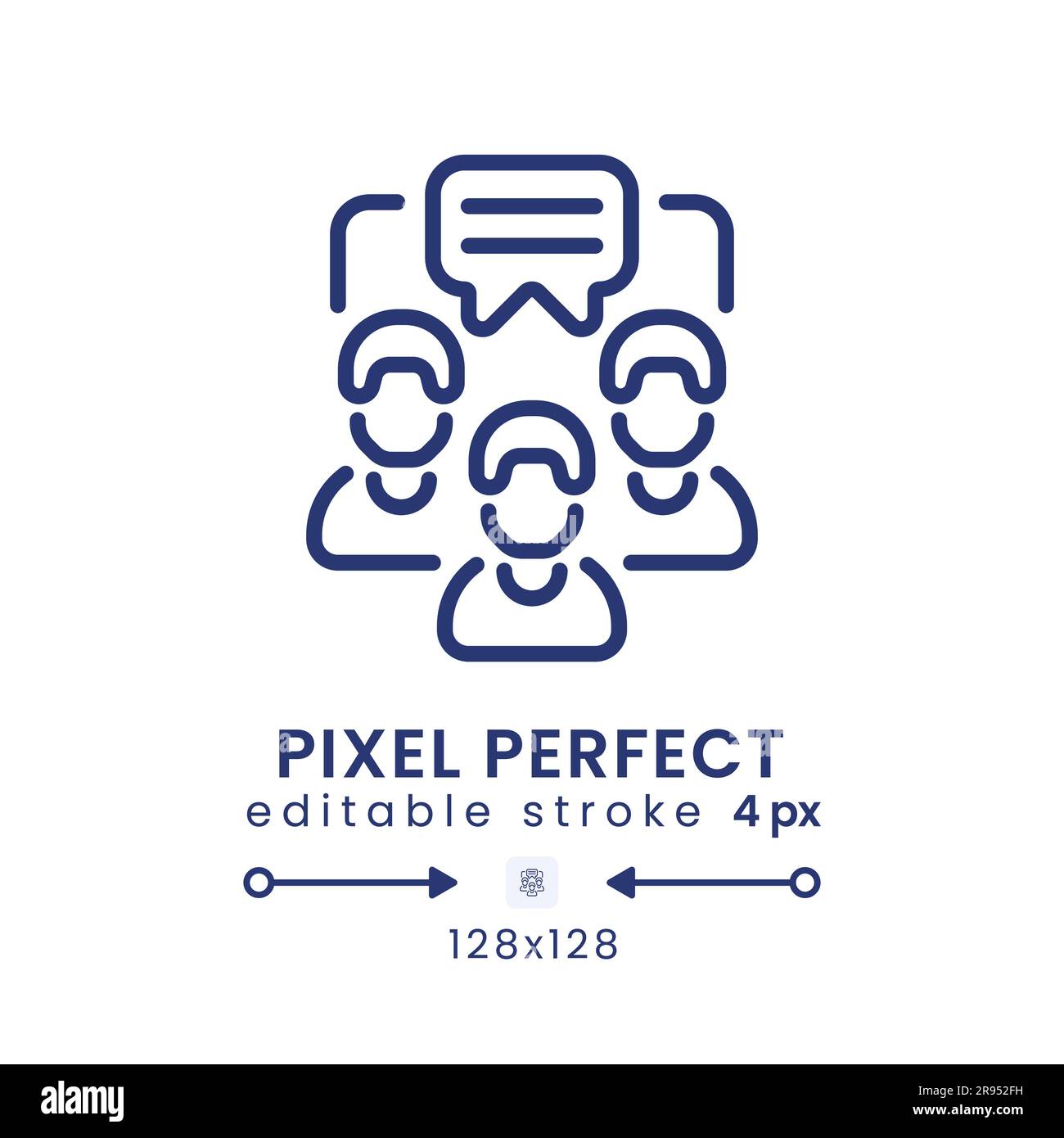 Team messaging linear desktop icon Stock Vector Image & Art - Alamy