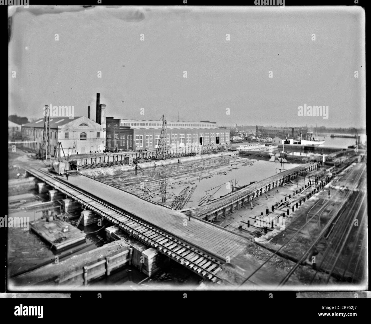Historic photographs of the Norfolk Naval shipyard located in the Fifth ...