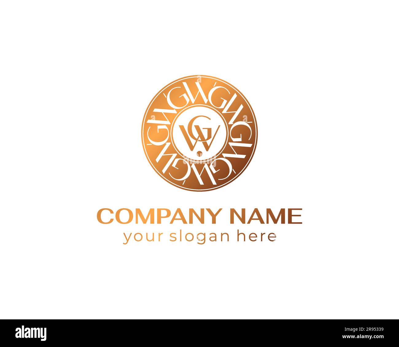 GW, WG logo. Luxury badge and monogram. Vector elegant logo. Letter WG ...
