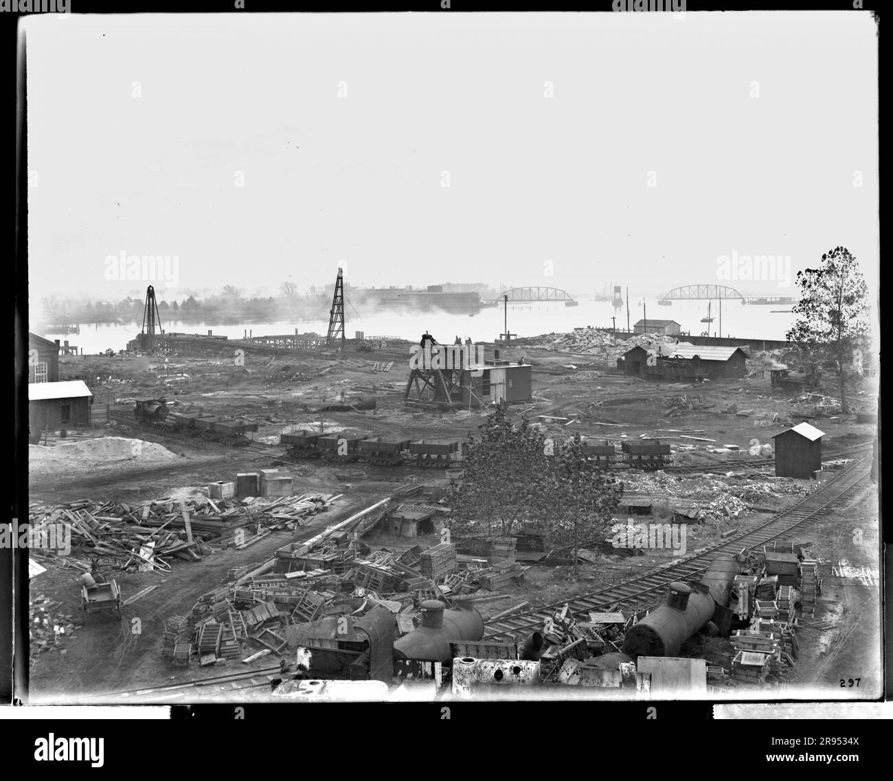 Historic photographs of the Norfolk Naval shipyard located in the Fifth ...