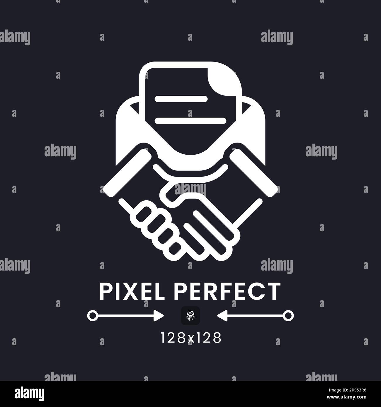 Contract management white solid desktop icon Stock Vector Image & Art ...