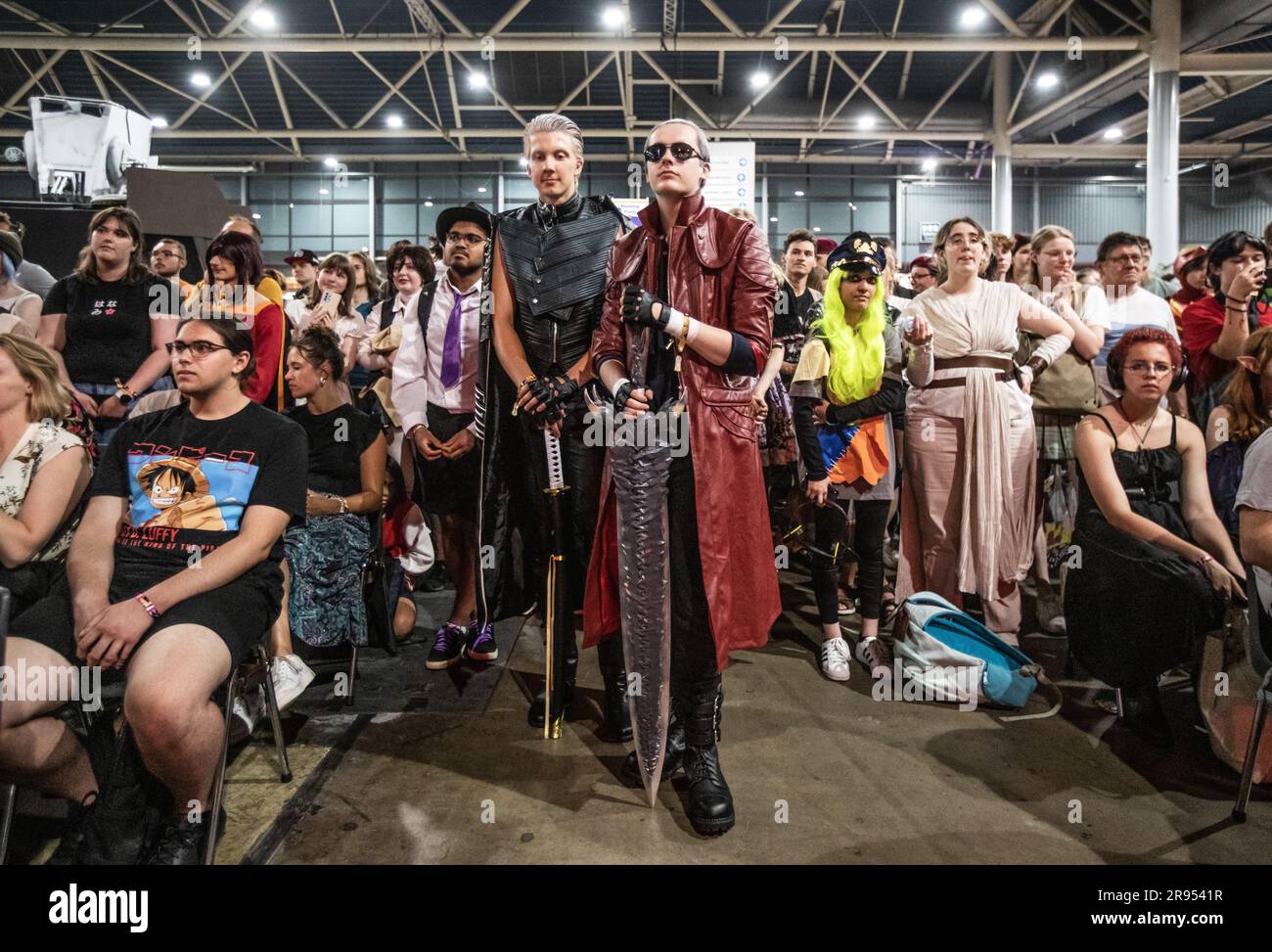 UTRECHT - Visitors in cosplay costume during the Dutch Comic Con in the ...