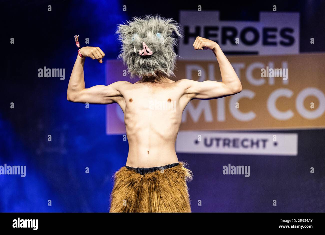 UTRECHT - A participant during the Cosplay Catwalk in cosplay costume ...