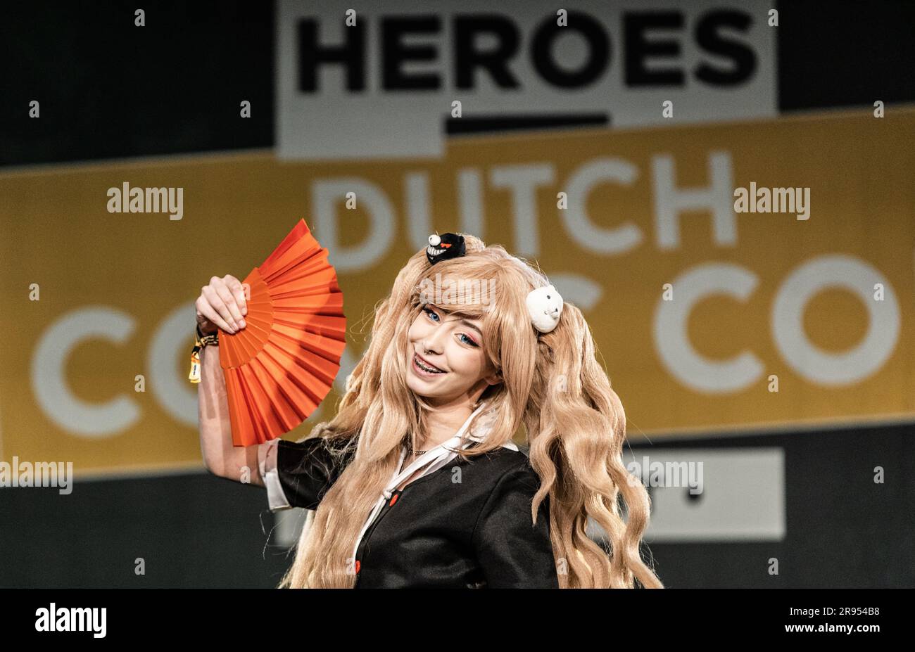 UTRECHT - A participant during the Cosplay Catwalk in cosplay costume ...