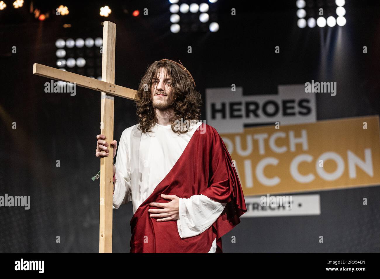 UTRECHT - A participant during the Cosplay Catwalk in cosplay costume ...
