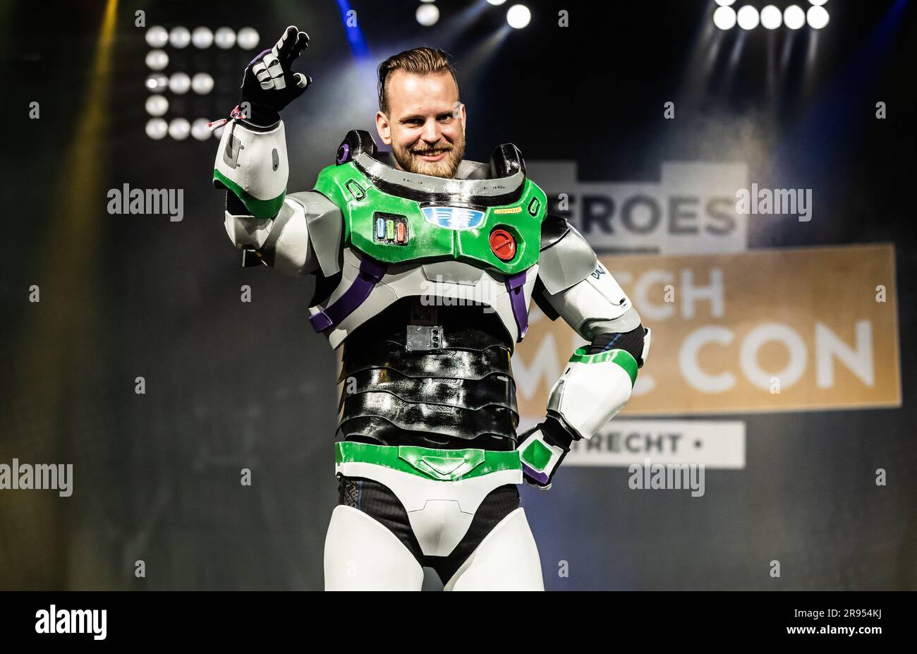 UTRECHT - A participant during the Cosplay Catwalk in cosplay costume ...