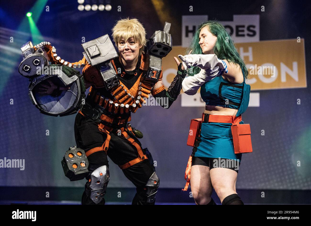 UTRECHT - Participants during the Cosplay Catwalk in cosplay costume during the Dutch Comic Con ...