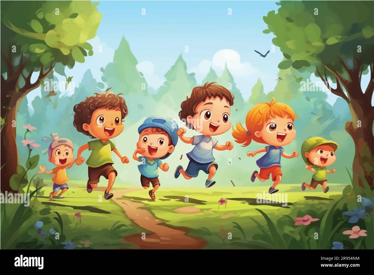 Youthful excitement Stock Vector Images - Alamy