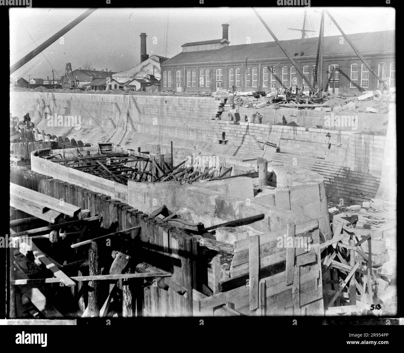 Historic photographs of the Norfolk Naval shipyard located in the Fifth ...