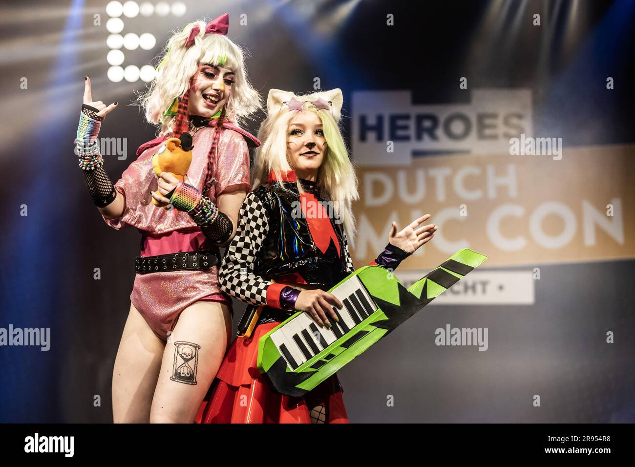 UTRECHT - Participants during the Cosplay Catwalk in cosplay costume during the Dutch Comic Con ...
