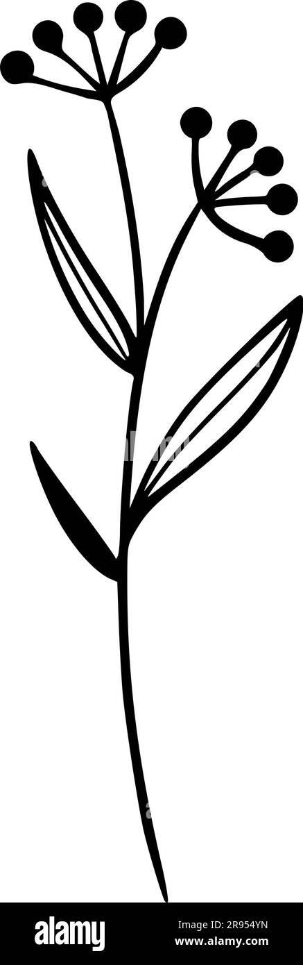 Flower plant line art simple drawn icon Stock Vector Image & Art - Alamy