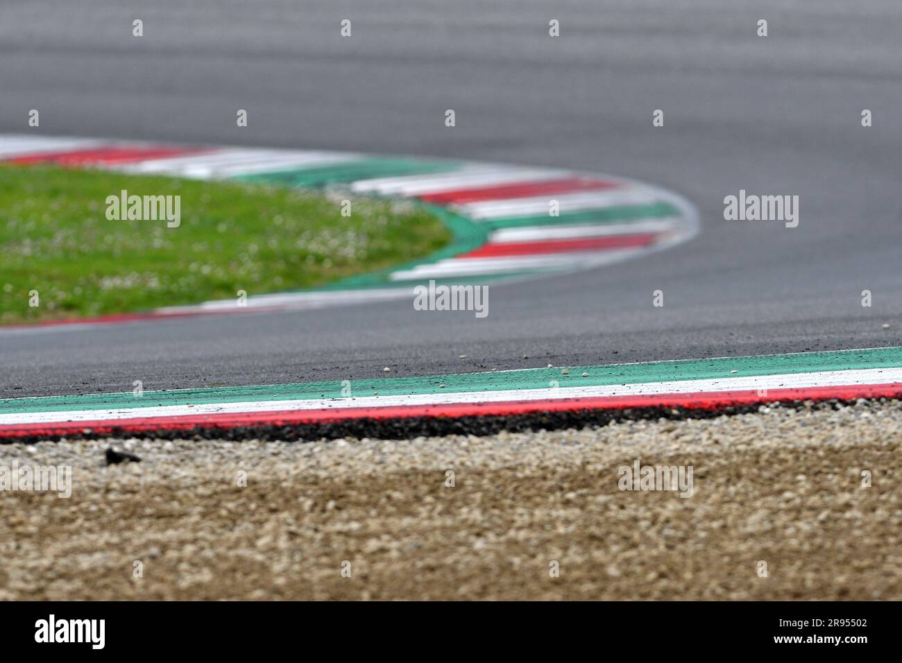 colored curbs on a racing track Stock Photo - Alamy