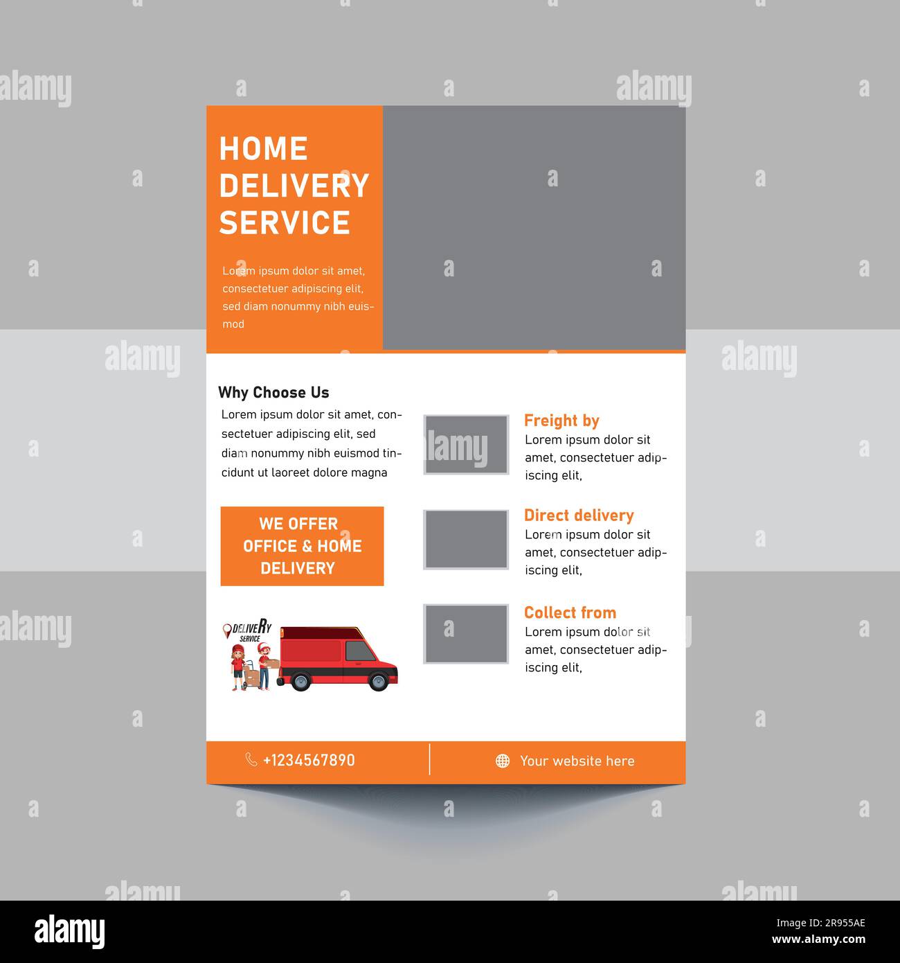 fast and reliable delivery service flyer. fast delivery service flyer ...