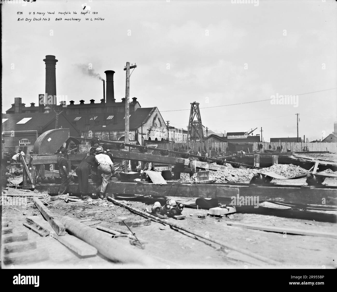 Historic photographs of the Norfolk Naval shipyard located in the Fifth ...