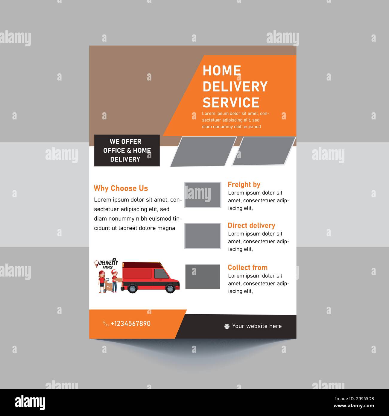 fast and reliable delivery service flyer. fast delivery service flyer ...