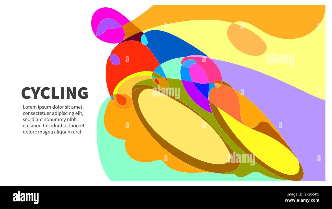 road bike contemporary abstract style cycling vector illustration Stock ...