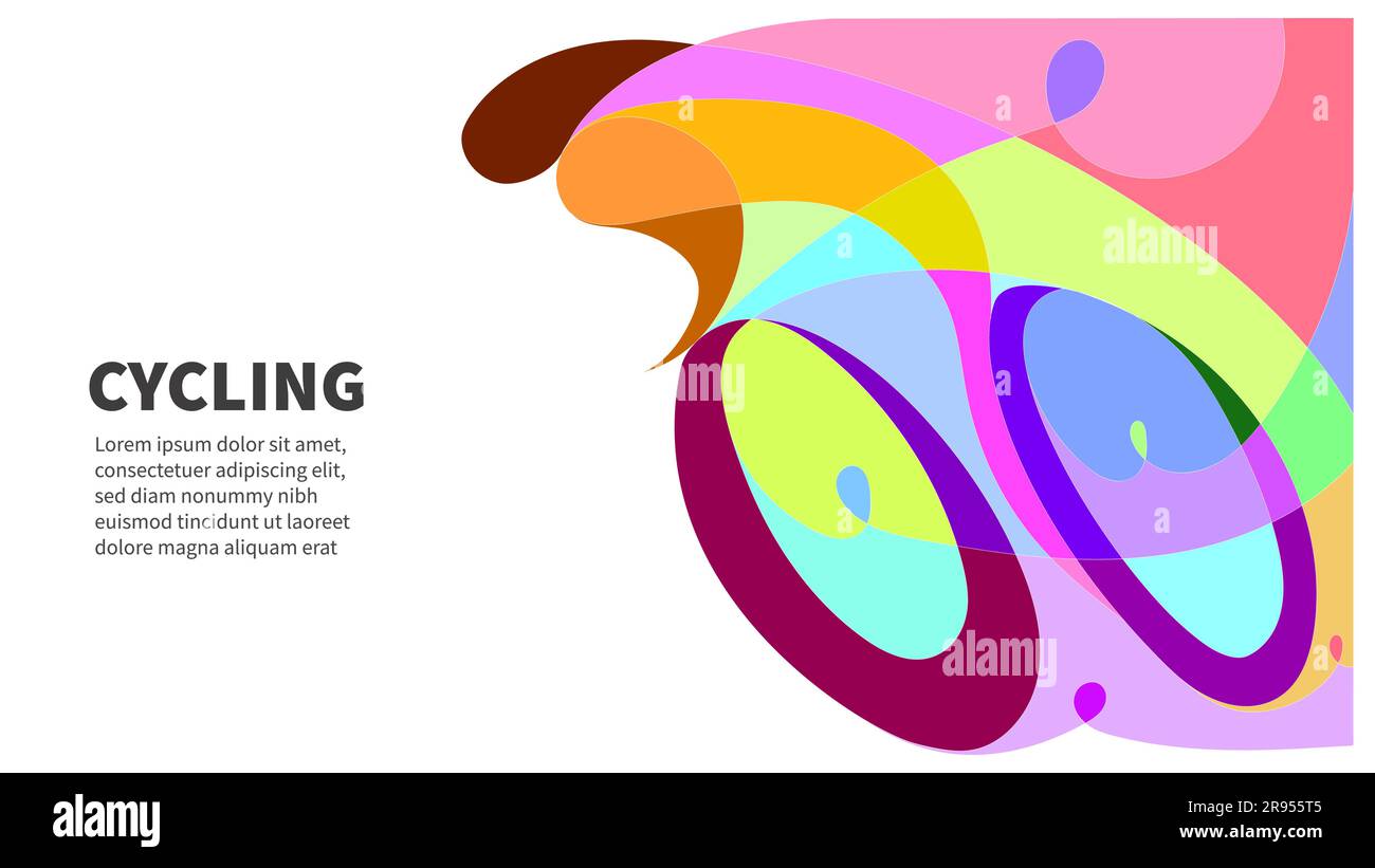 road bike contemporary abstract style cycling vector illustration Stock ...
