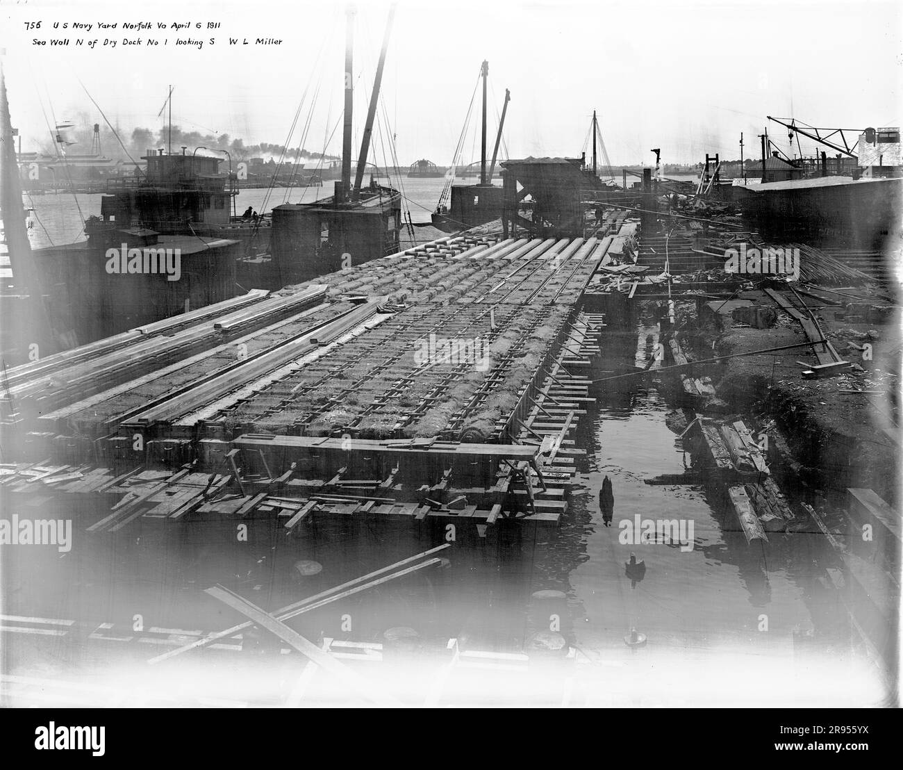 Historic photographs of the Norfolk Naval shipyard located in the Fifth ...