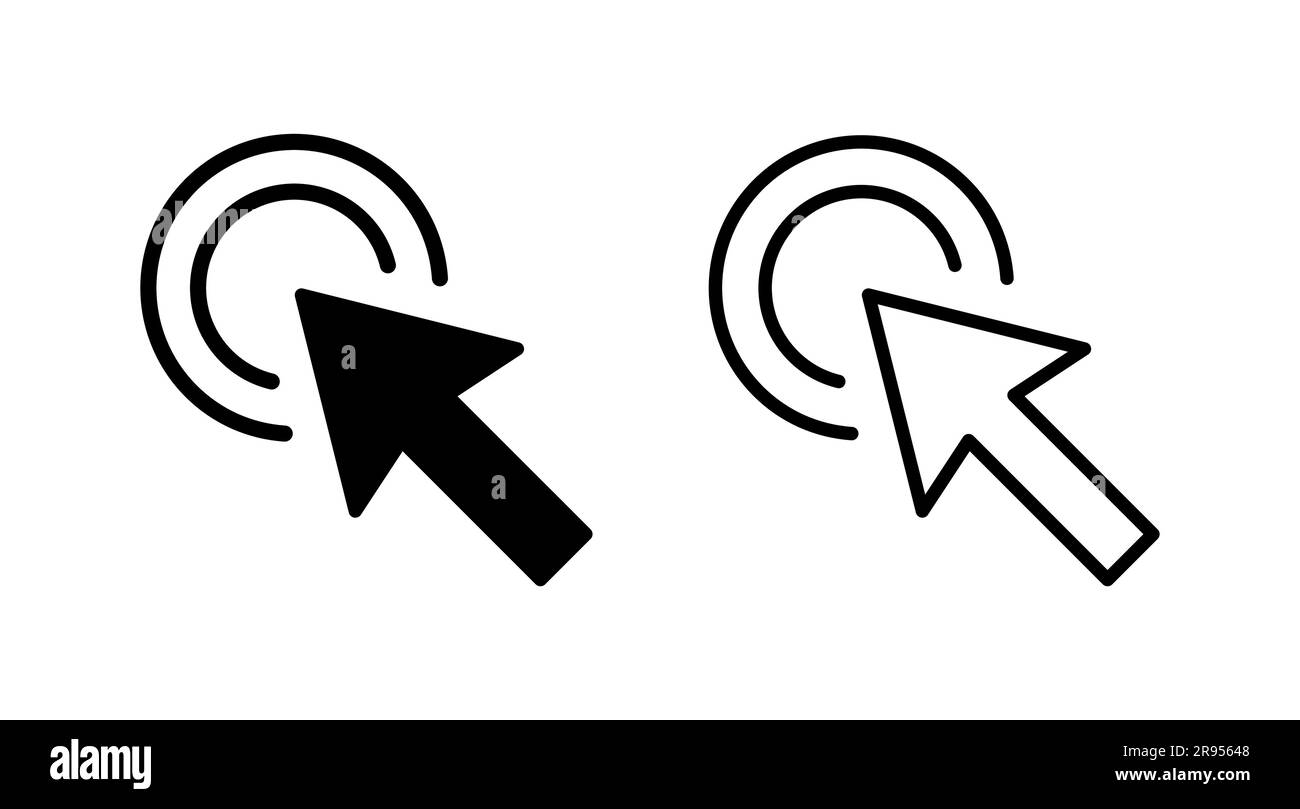Click icon vector. cursor icon vector. pointer sign Stock Vector Image & Art - Alamy