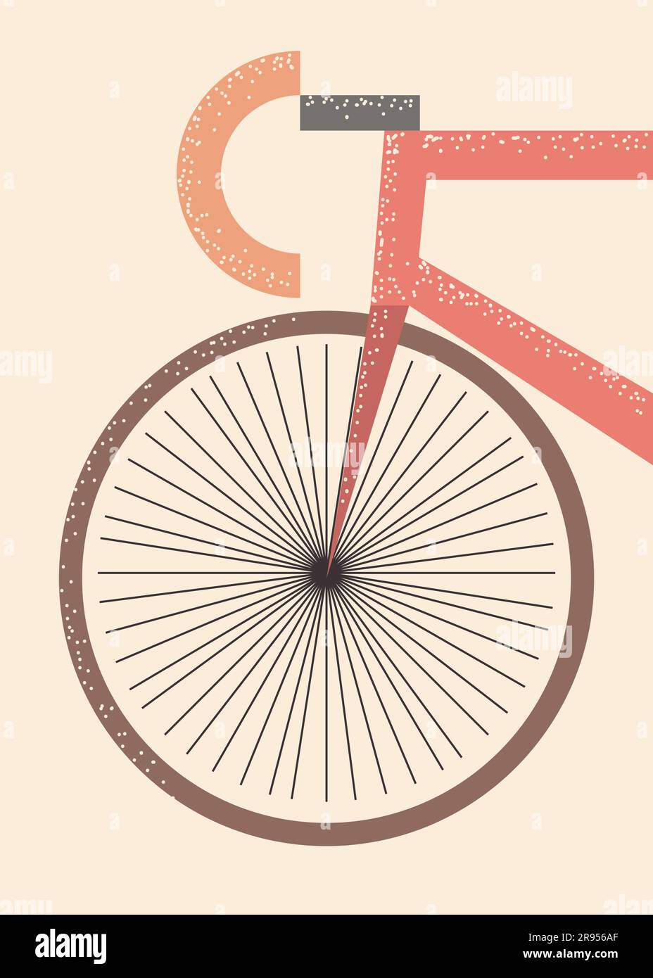 road bike front area. minimalism retro style. cycling abstract vector illustration Stock Vector ...