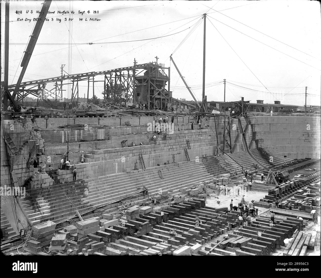 Historic photographs of the Norfolk Naval shipyard located in the Fifth ...