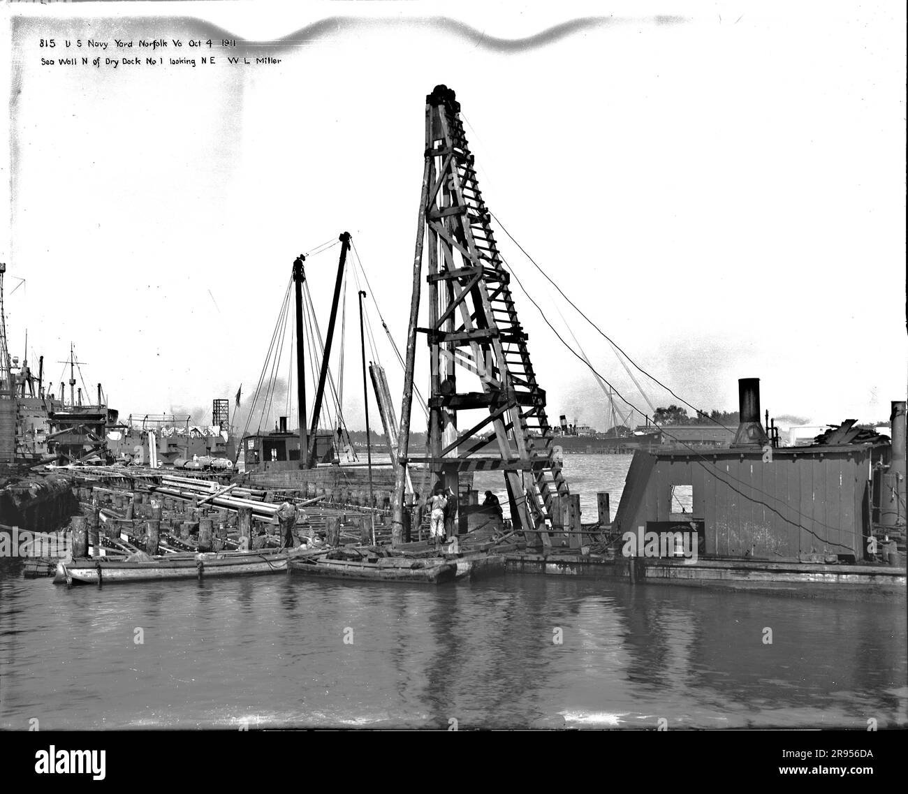 Historic photographs of the Norfolk Naval shipyard located in the Fifth ...