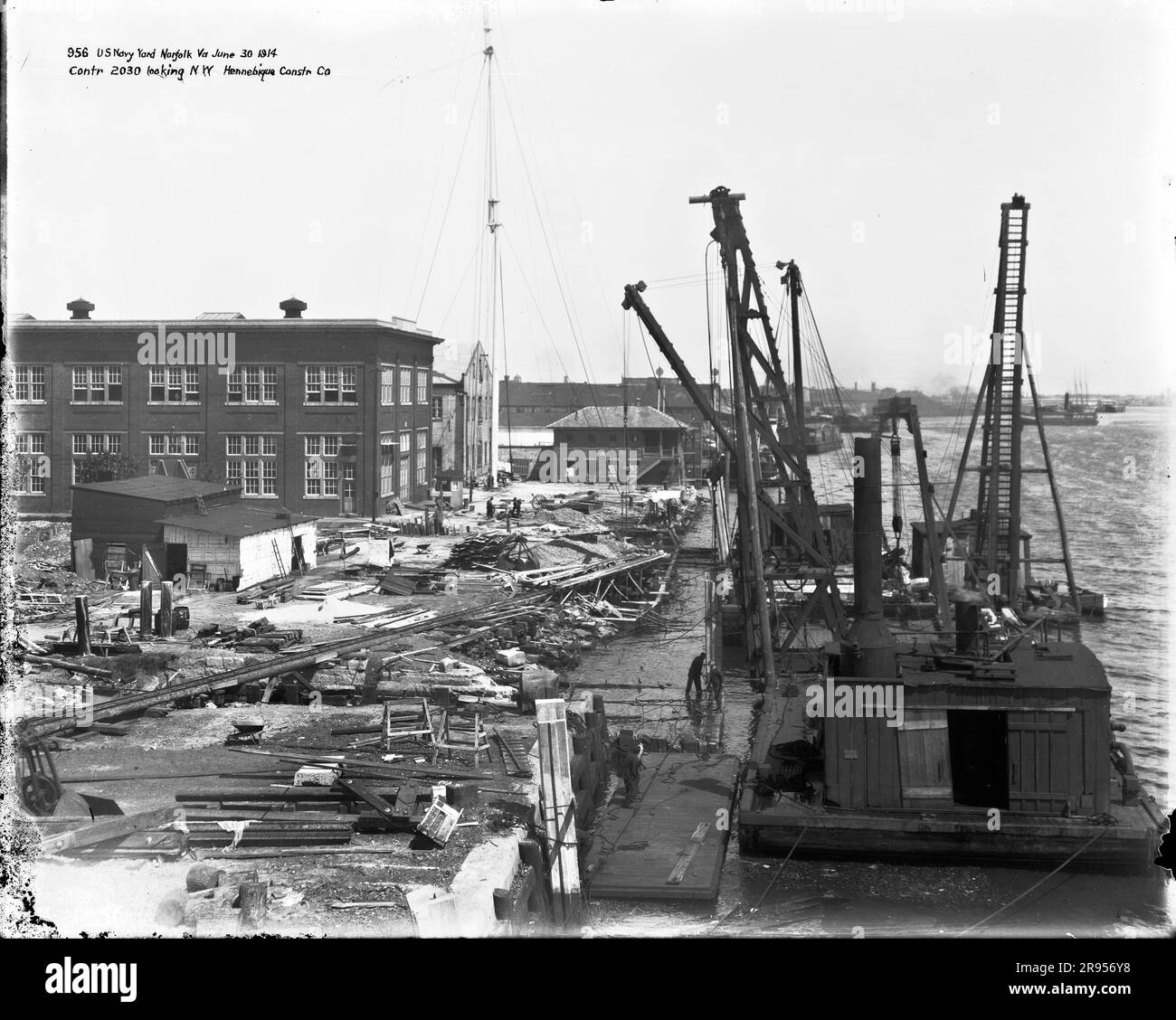 Historic photographs of the Norfolk Naval shipyard located in the Fifth ...