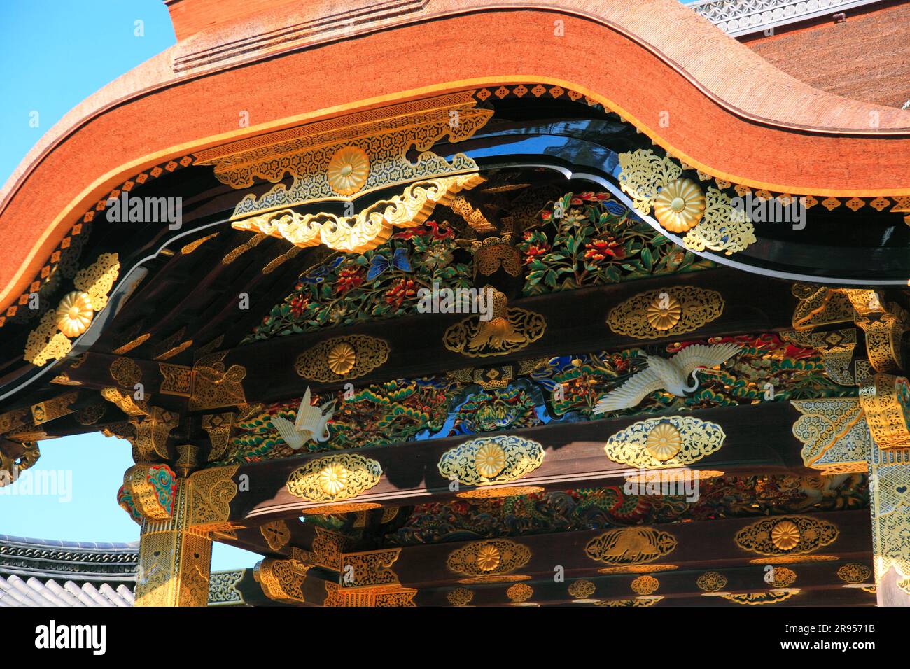 Nijo Caste Karamon gate carvings Stock Photo - Alamy