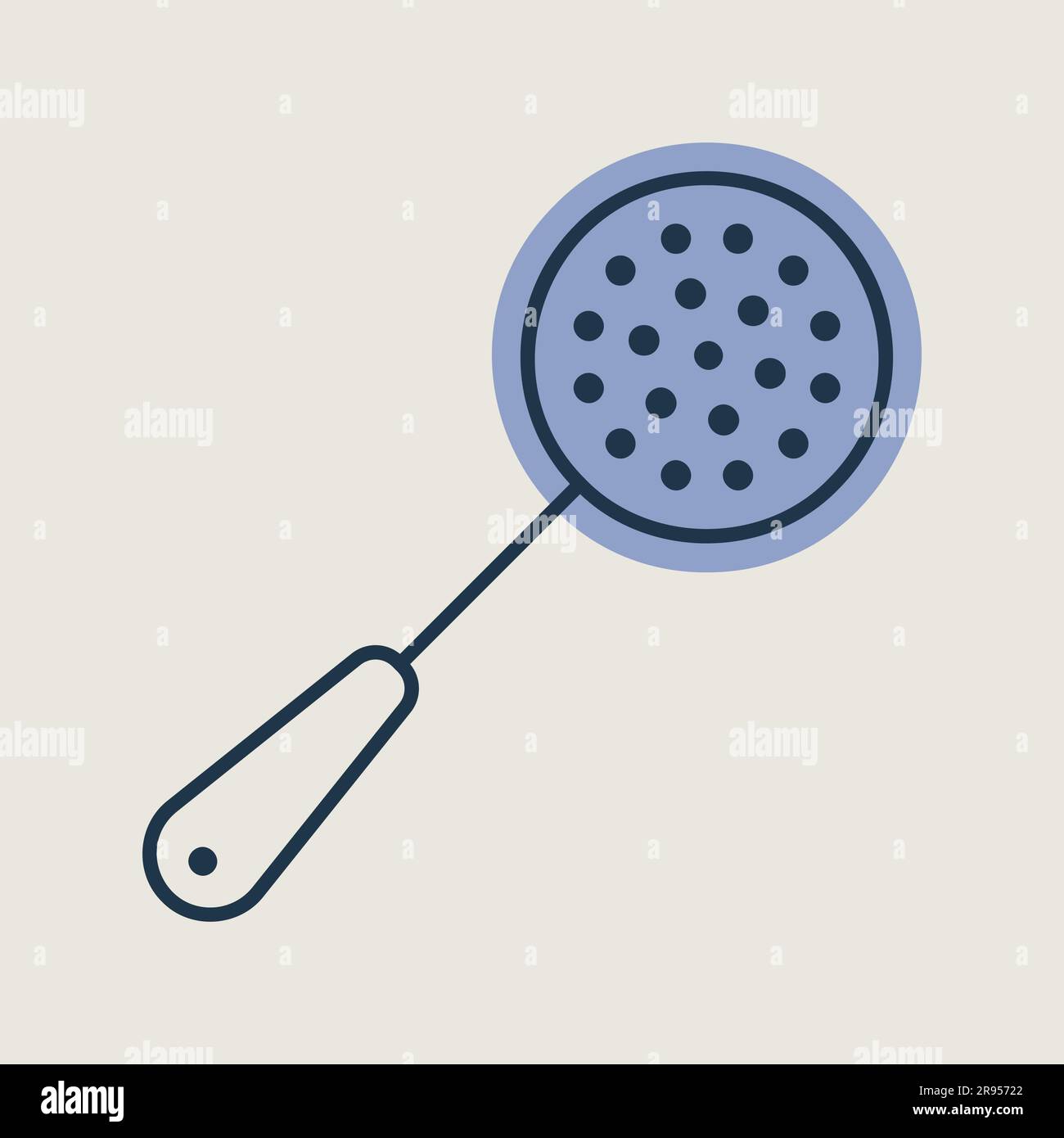 Skimmer vector icon. Kitchen appliance. Graph symbol for cooking web ...