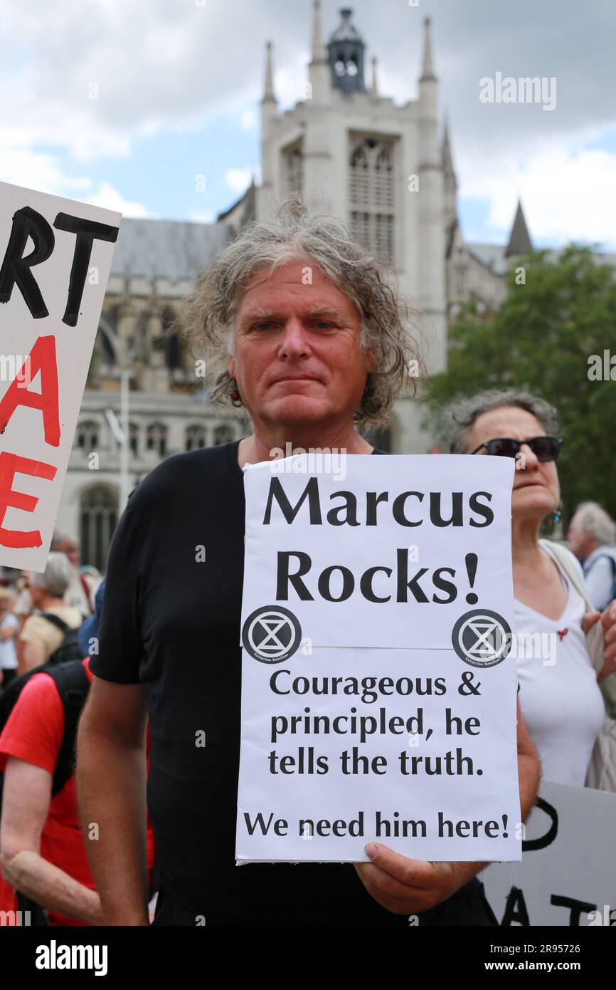 London, UK. 24 June 2023. Just Stop Oil and Extinction Rebellion march ...