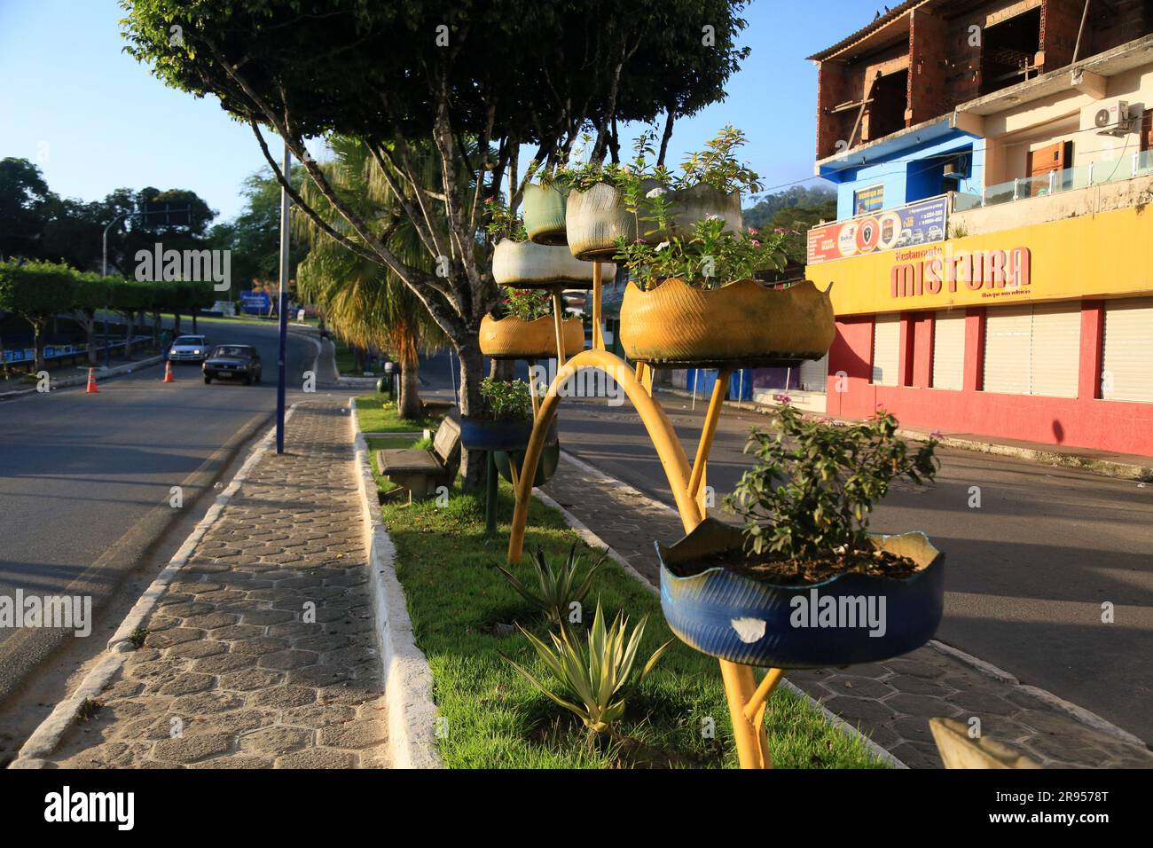gandu, bahia, brazil - may 20, 2023:plant site made with recycled penus ...