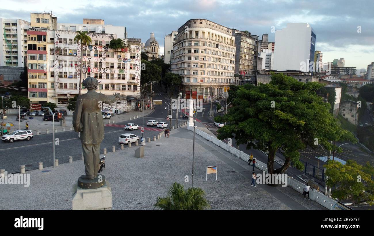 salvador, bahia, brazil – june 23, 2023: view of the statue of the poet ...
