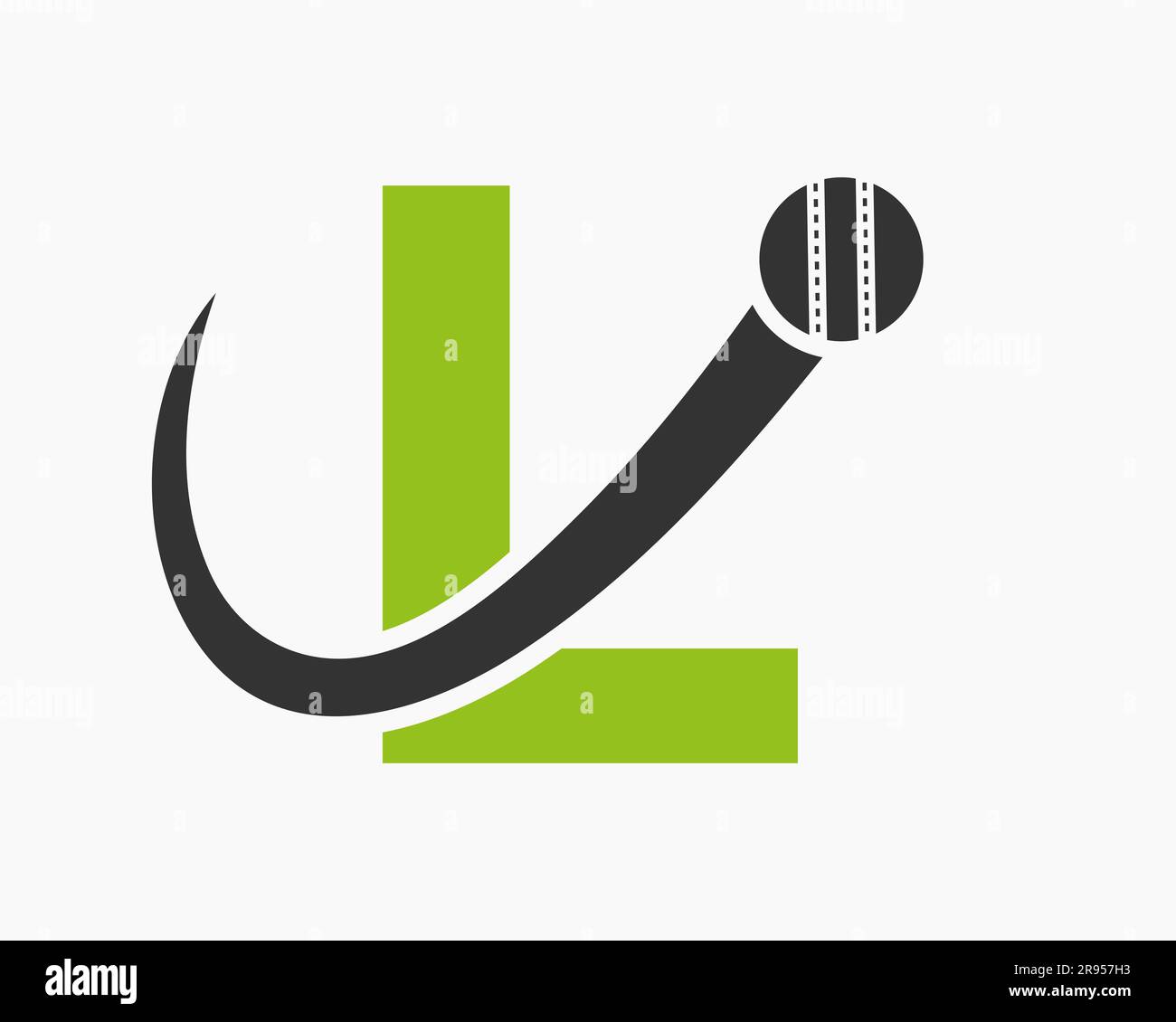 Letter L Cricket Logo Concept With Moving Ball Icon For Cricket Club ...