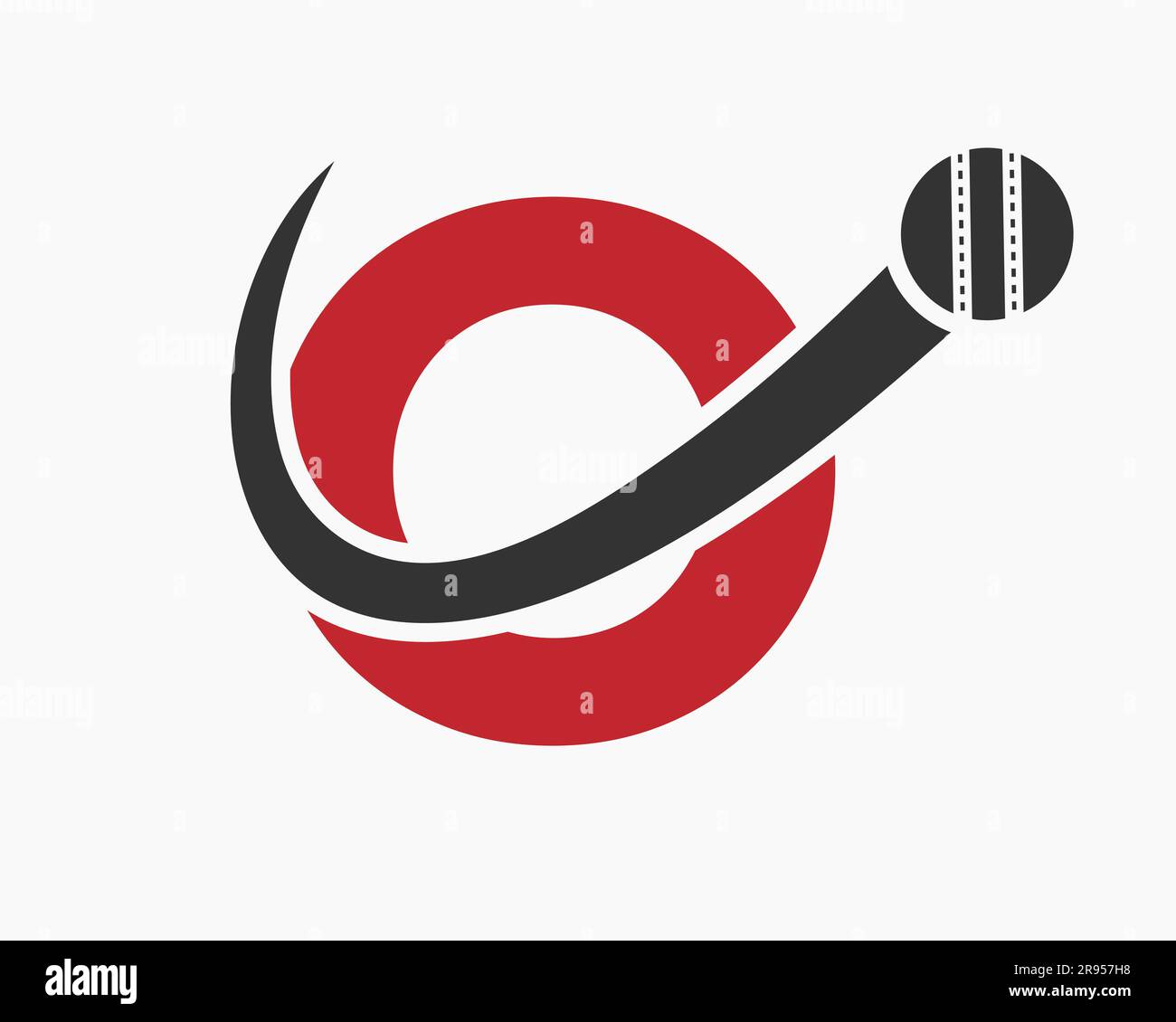 Letter O Cricket Logo Concept With Moving Ball Icon For Cricket Club ...
